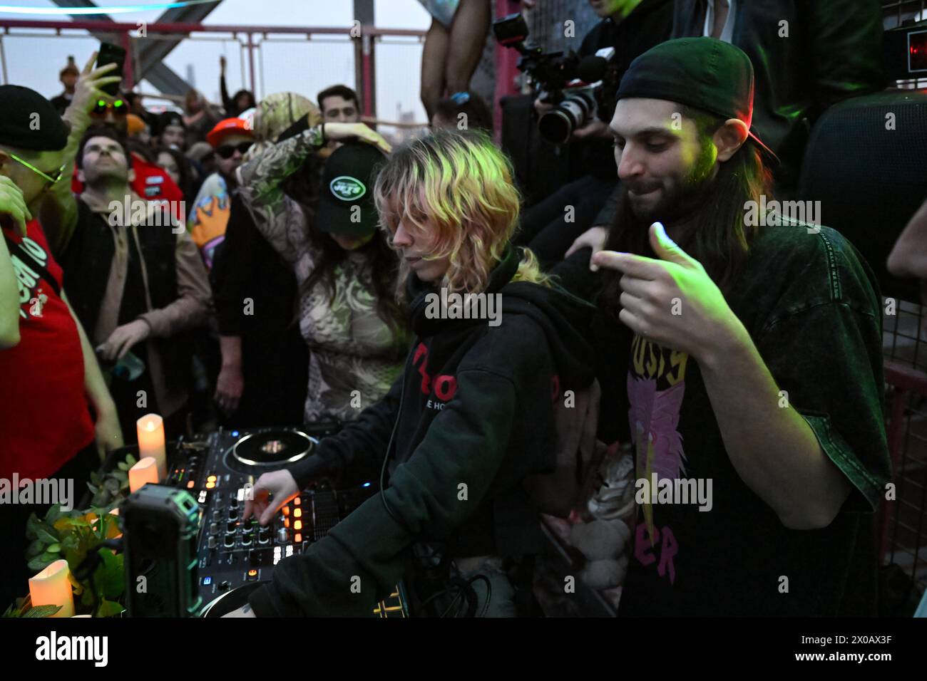DJ Crspy and Mija promote their 'No Rules Tour' with a pop-up rave on ...