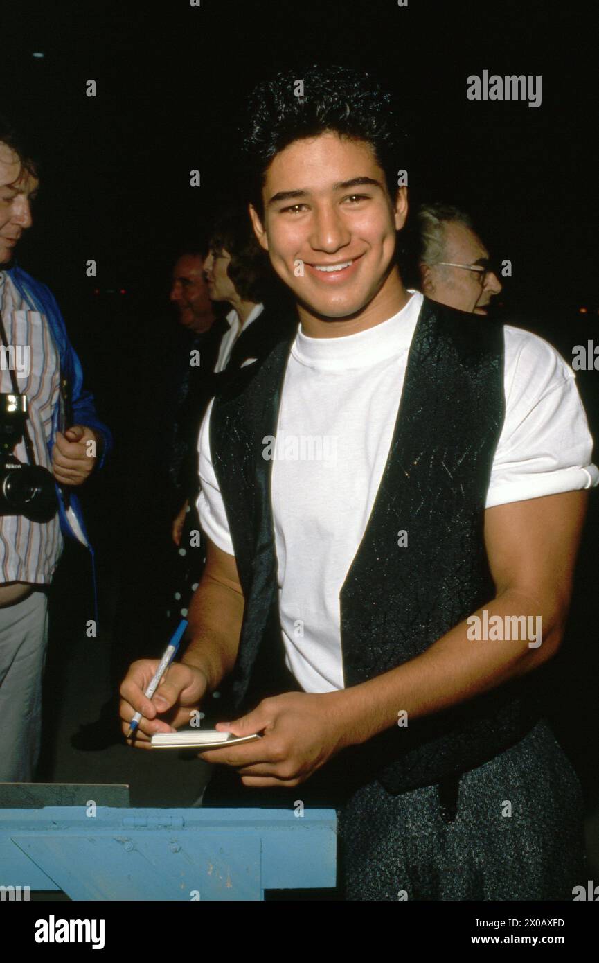 Mario Lopez July 1989 Credit: Ralph Dominguez/MediaPunch Stock Photo ...