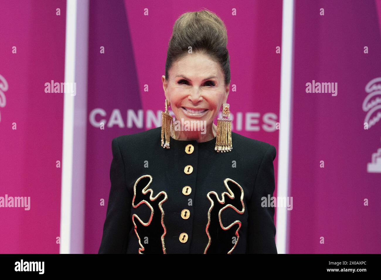 Cannes, France. 11th Apr, 2024. Mouna Ayoub attends the Closing Ceremony of the 7th Canneseries ...