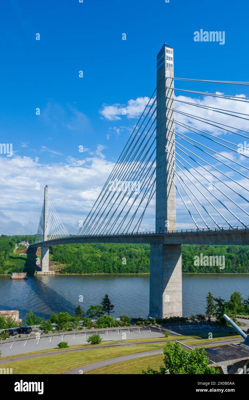 Penobscot Narrows Bridge and Observatory in Maine, USA, spanning the ...
