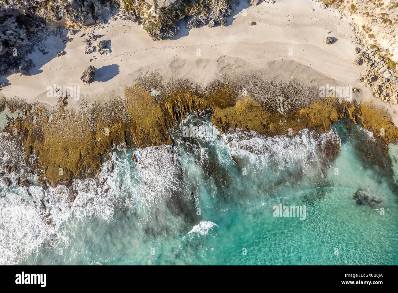 Coastal Landscape of Pennington Bay, Kangaroo Island, aerial view Stock ...