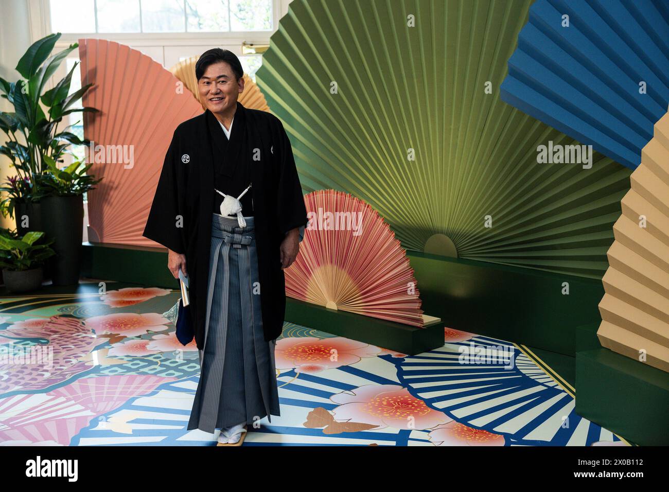 Washington, Vereinigte Staaten. 10th Apr, 2024. Hiroshi Mikitani ...