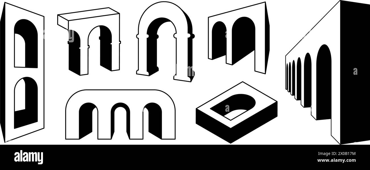 Infinity arches Stock Vector Images - Alamy