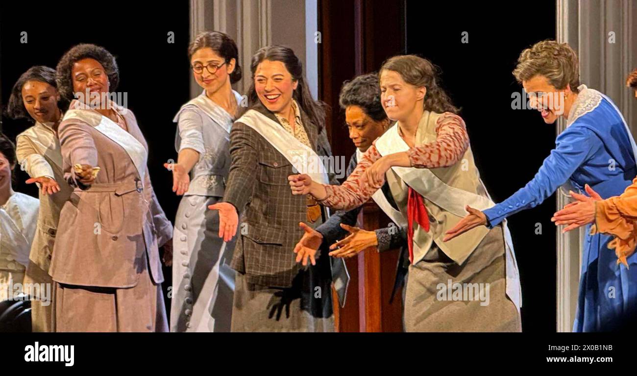 April 10, 2024, New York, New York, USA: Cast members LAILA ERICA DREW ...