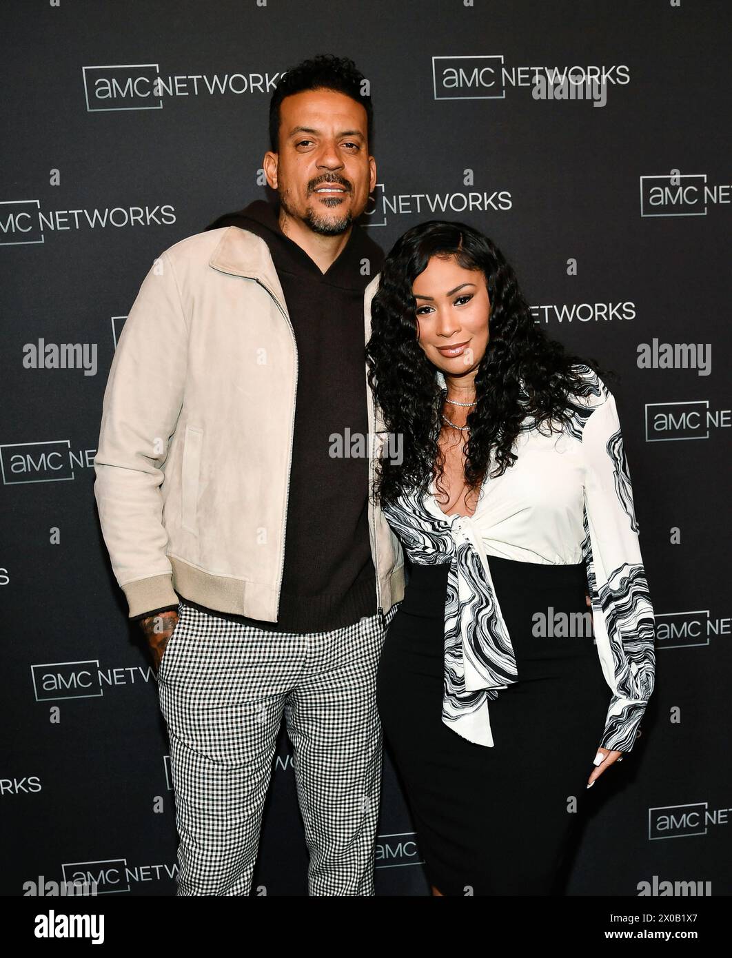 Matt Barnes, left, and Anansa Sims attend the AMC Networks 2024 Upfront ...