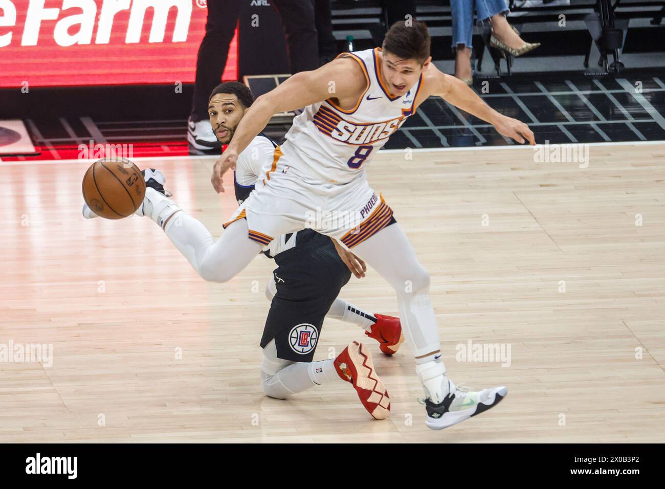 Los Angeles, California, USA. 10th Apr, 2024. Phoenix Suns' Grayson ...