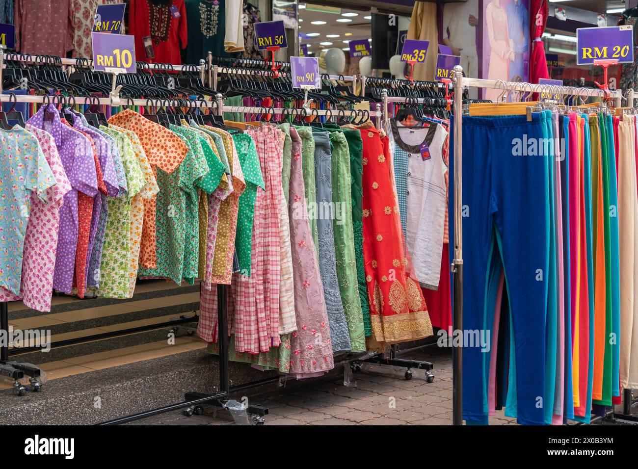 Colorful Indian costumes selling in front of the boutique shop in ...