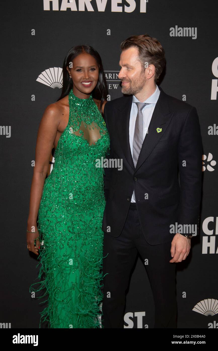 NEW YORK, NEW YORK - APRIL 10: (L-R) Ubah Hassan and Oliver Dachsel ...