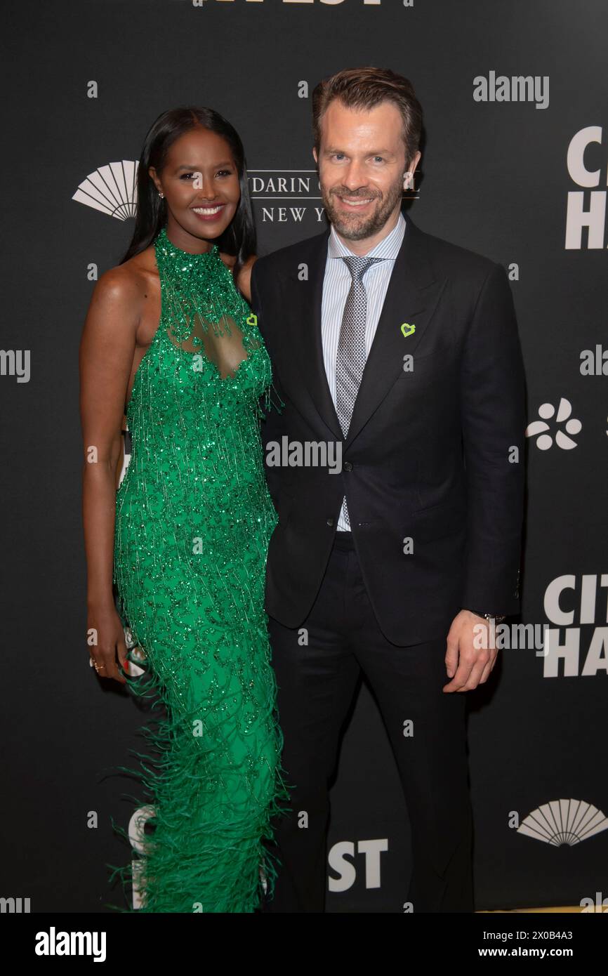 NEW YORK, NEW YORK - APRIL 10: (L-R) Ubah Hassan and Oliver Dachsel ...