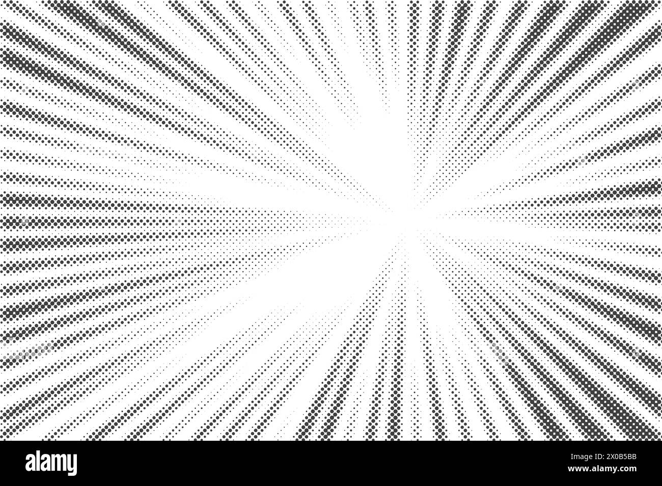 Radial halftone lines background. Comic manga dotted pattern. Cartoon ...