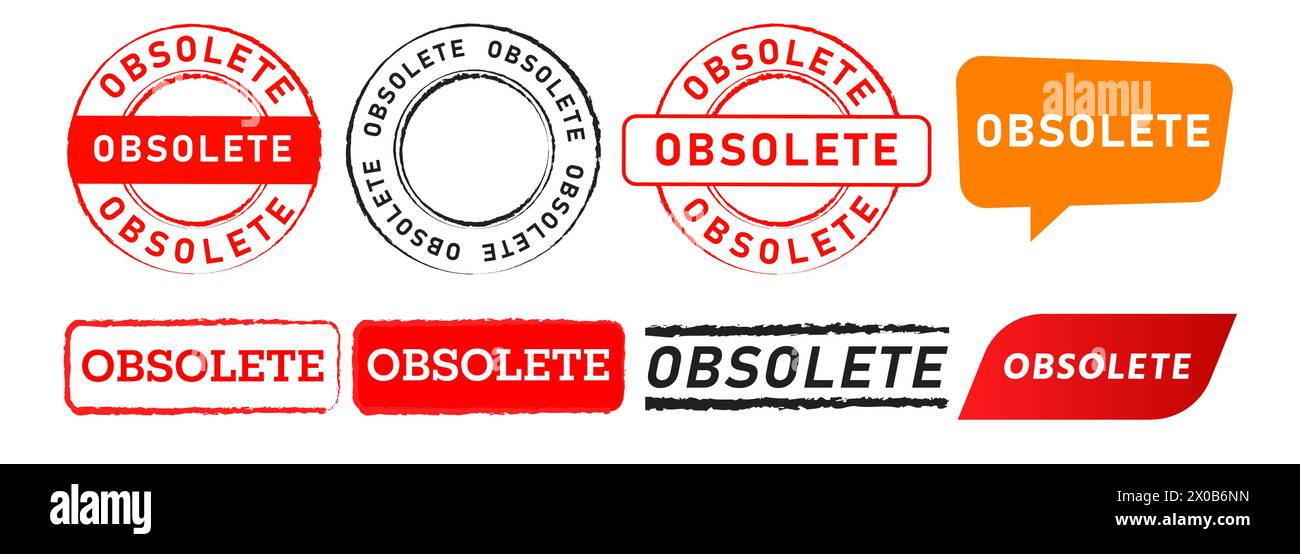 obsolete rectangle circle stamp and speech bubble label sticker sign ...