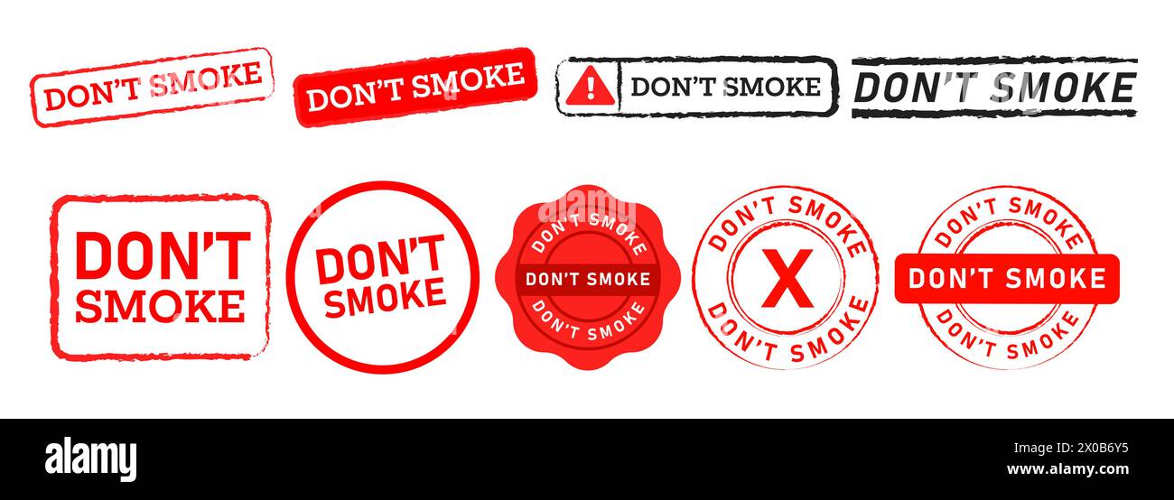 No smoking stamp Stock Vector Images - Alamy
