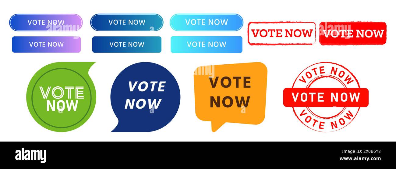 vote now rectangle circle speech bubble stamp and button web for voting ...