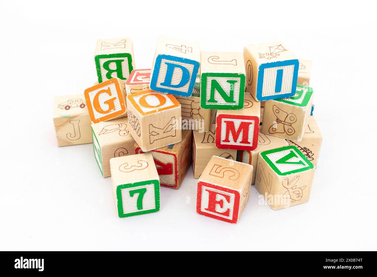 Alphabet cubes set for learning isolated on white background Stock ...