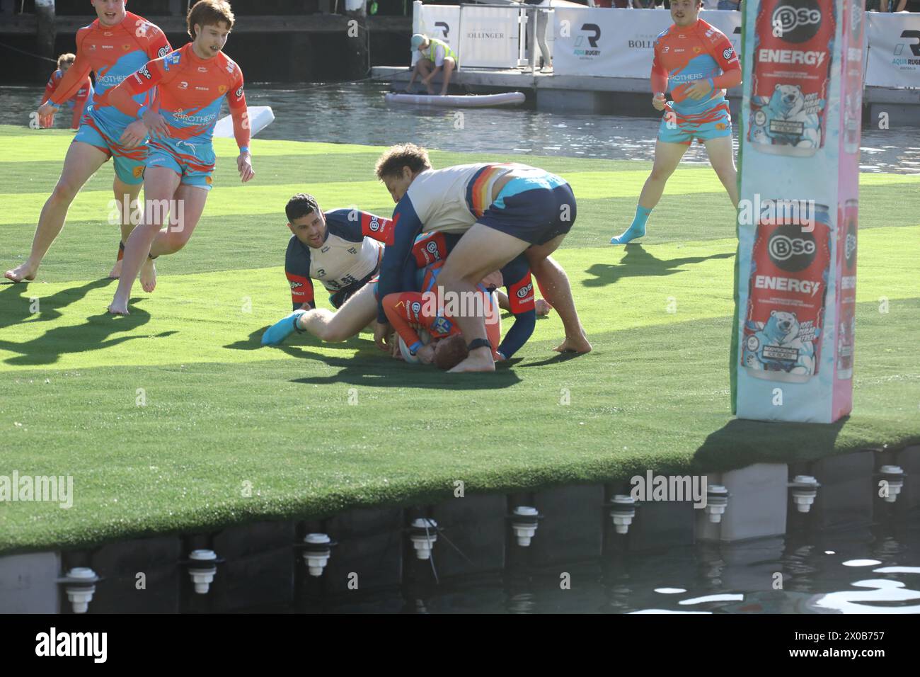 Sydney, Australia. 11th April 2024. The BSc Aqua Rugby Festival on a ...