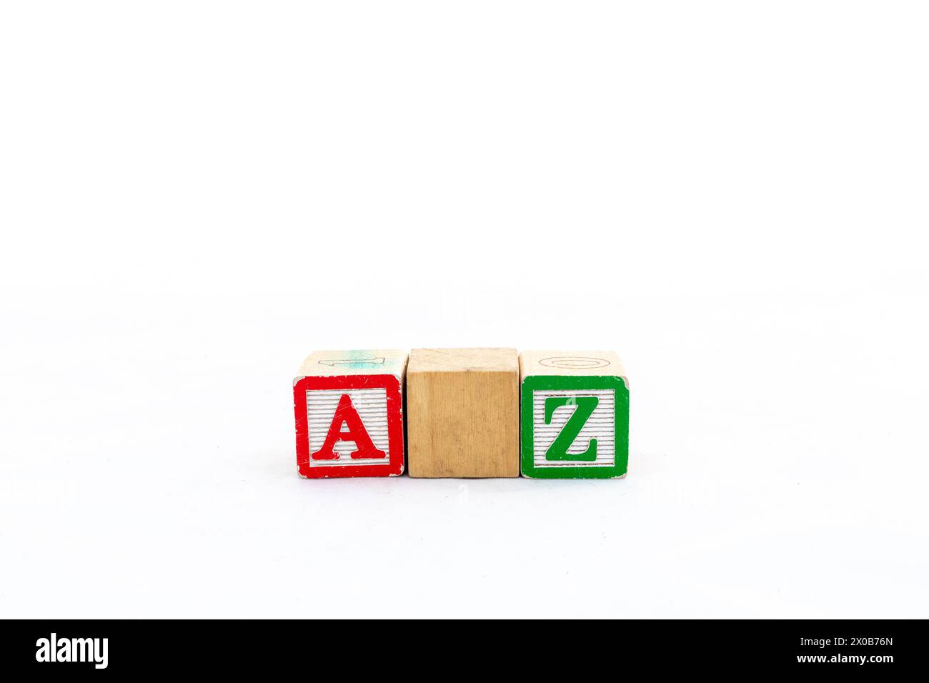 Block letters A to Z isolated on white background Stock Photo - Alamy
