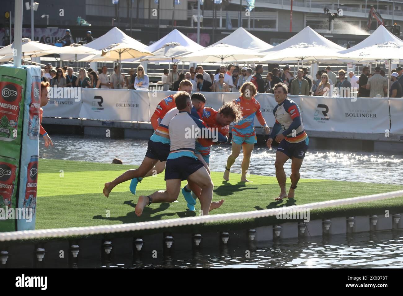 Sydney, Australia. 11th April 2024. The BSc Aqua Rugby Festival on a ...