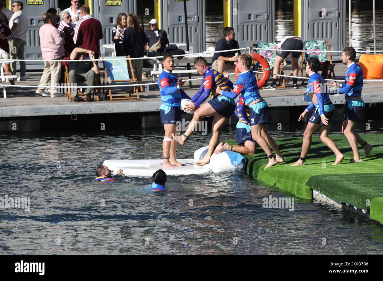 Sydney, Australia. 11th April 2024. The BSc Aqua Rugby Festival on a ...