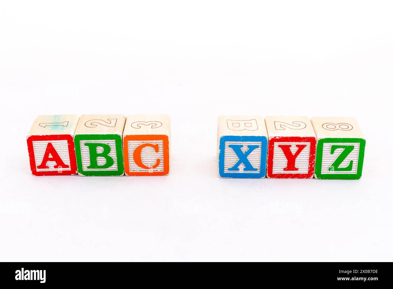 ABC and XYZ alphabet blocks isolated on white background Stock Photo ...