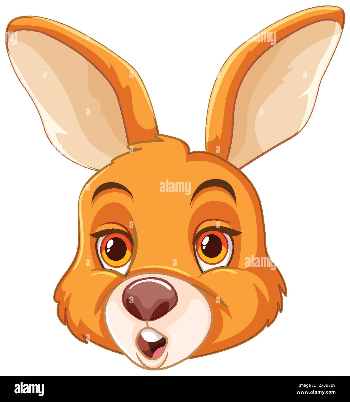 Colorful vector illustration of a rabbit's head Stock Vector Image ...