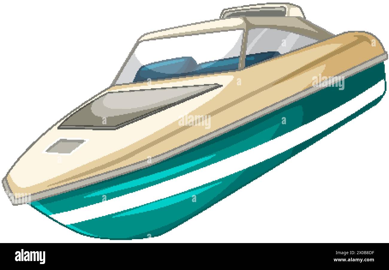 Vector illustration of a modern speedboat Stock Vector Image & Art - Alamy