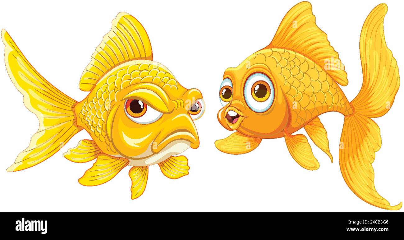 Two fish faces Stock Vector Images - Alamy