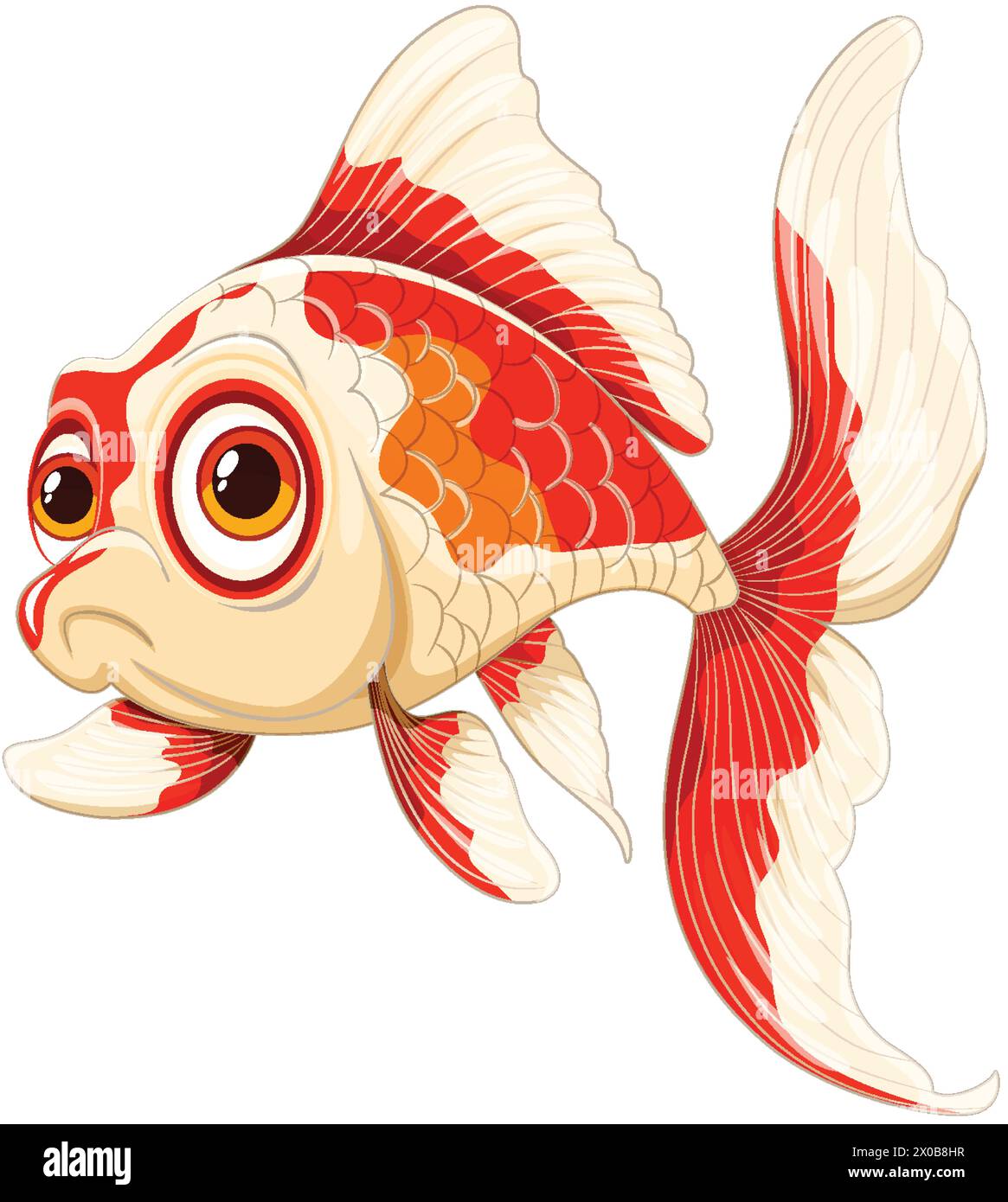 Vibrant vector art of a cartoon goldfish Stock Vector Image & Art - Alamy