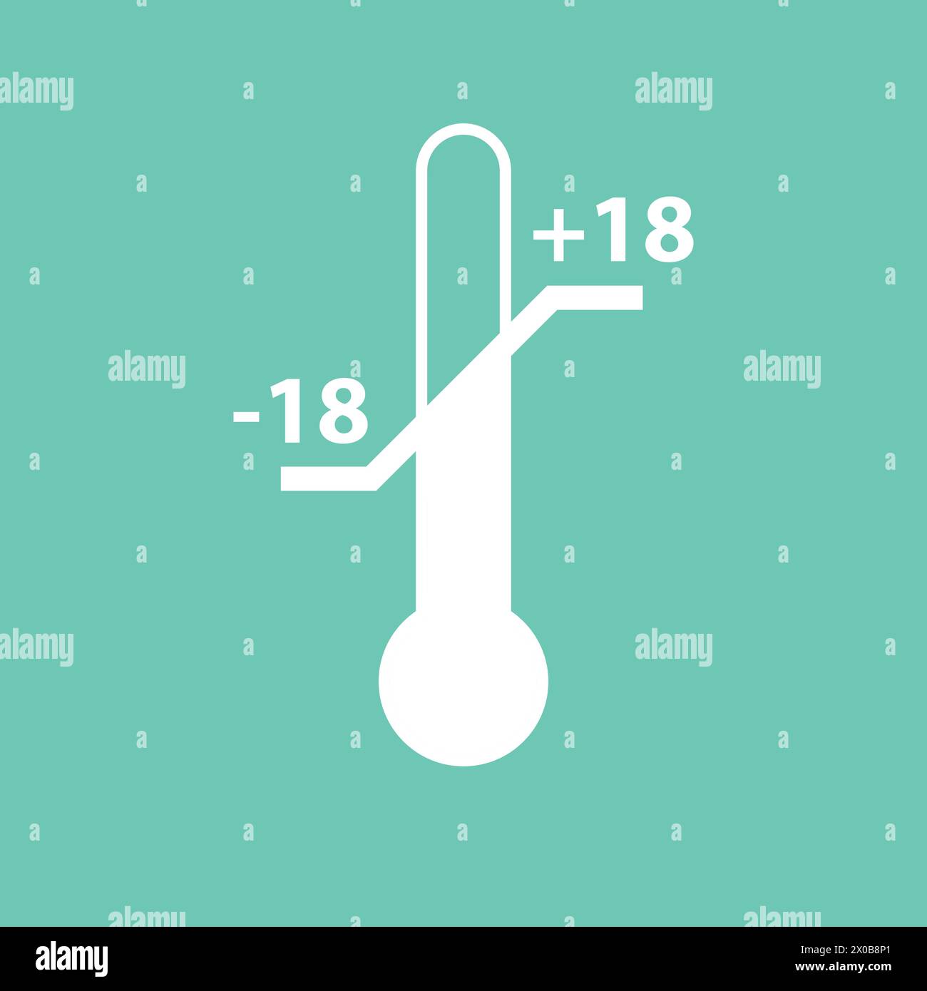 Sign thermometer shipping symbol isolated. Storage temperature range ...