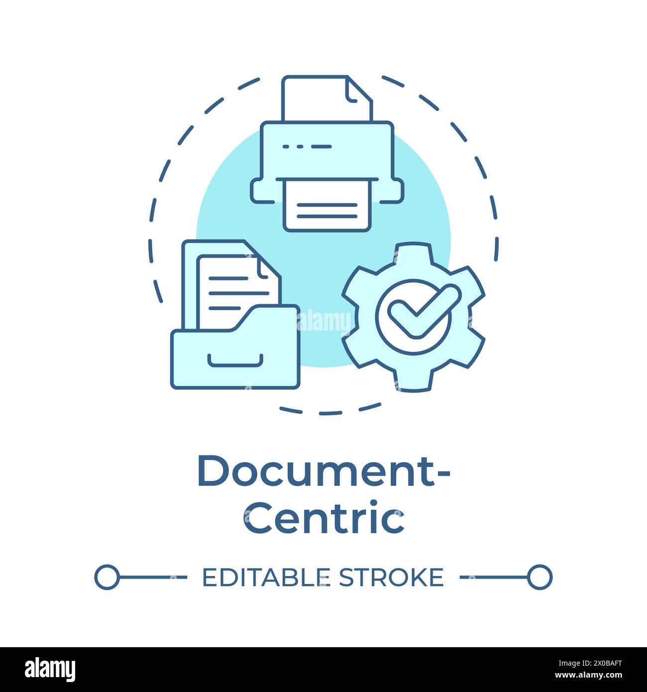Document Centric Soft Blue Concept Icon Stock Vector Image And Art Alamy