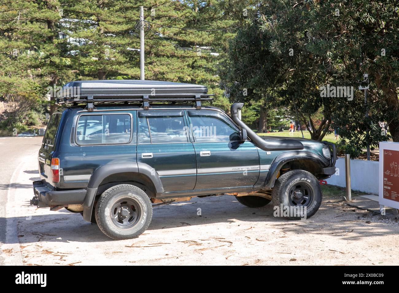 1995 model Toyota Landcruiser 80 series, parked at Palm Beach in Sydney ...