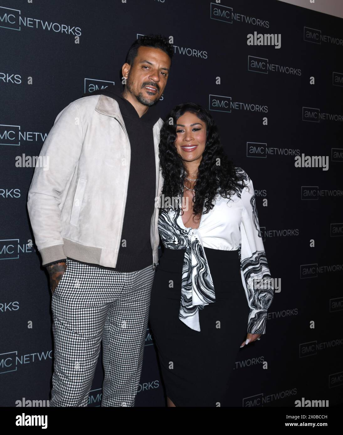 April 10, 2024, New York, New York, USA: Matt Barnes and Anansa Sims ...