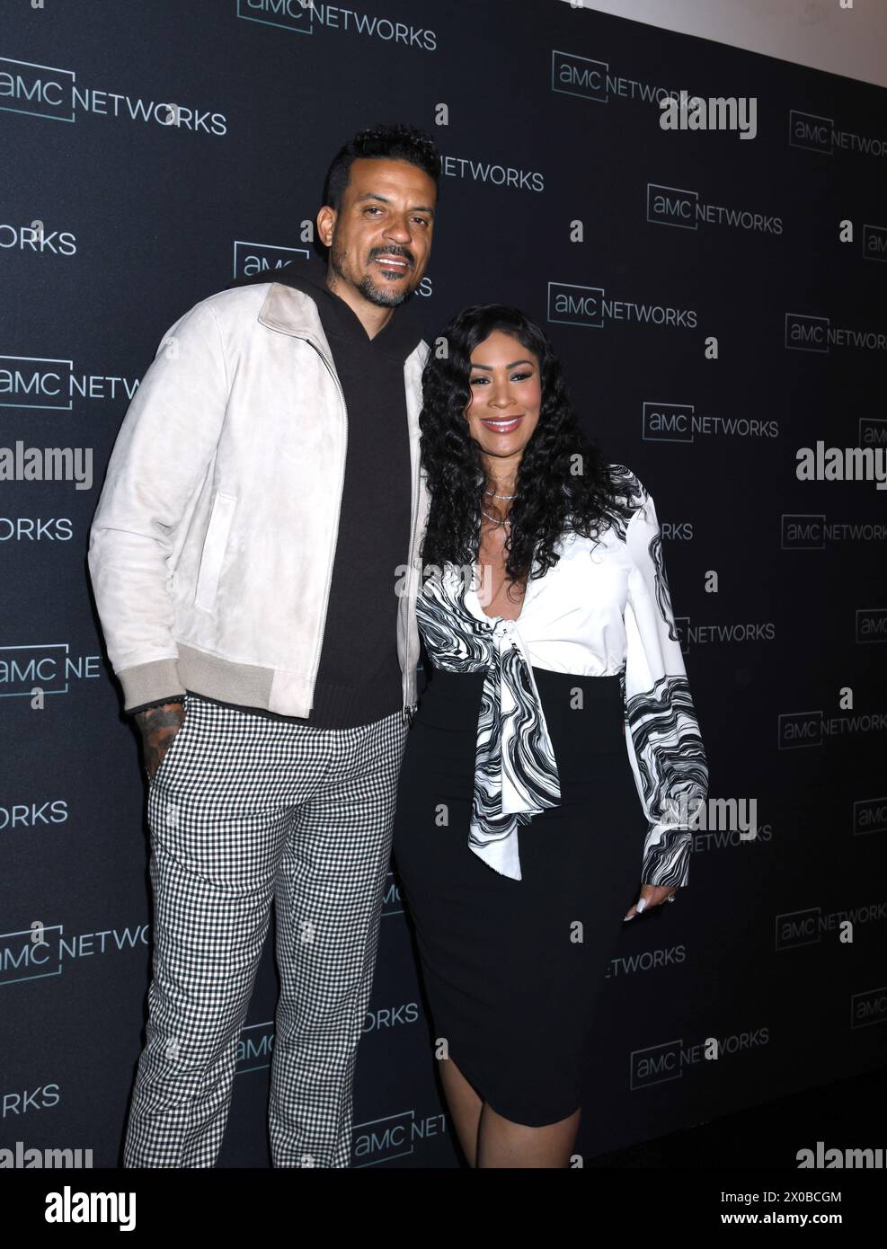 April 10, 2024, New York, New York, USA: Matt Barnes and Anansa Sims ...