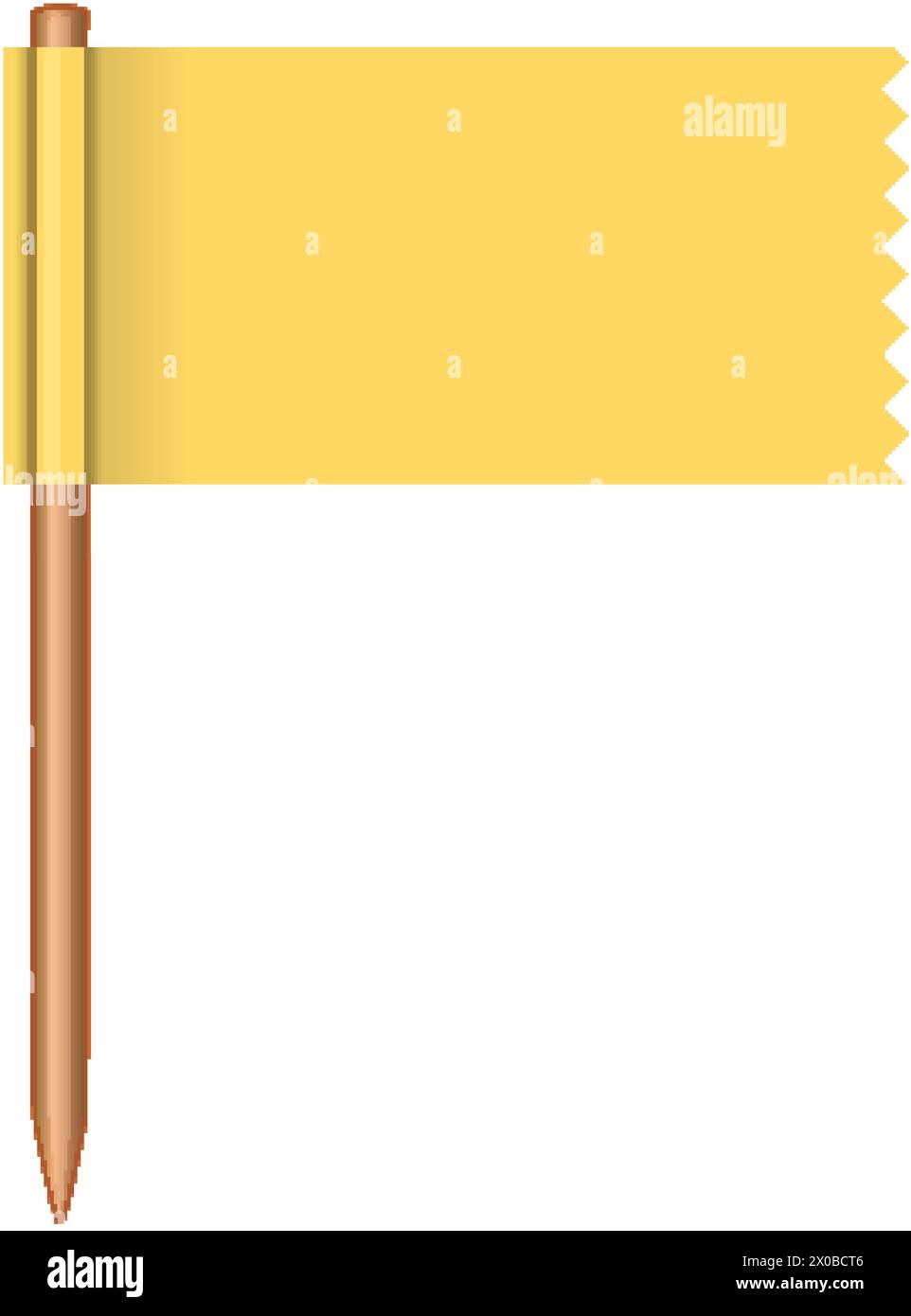 Vector illustration of a blank yellow flag Stock Vector Image & Art - Alamy