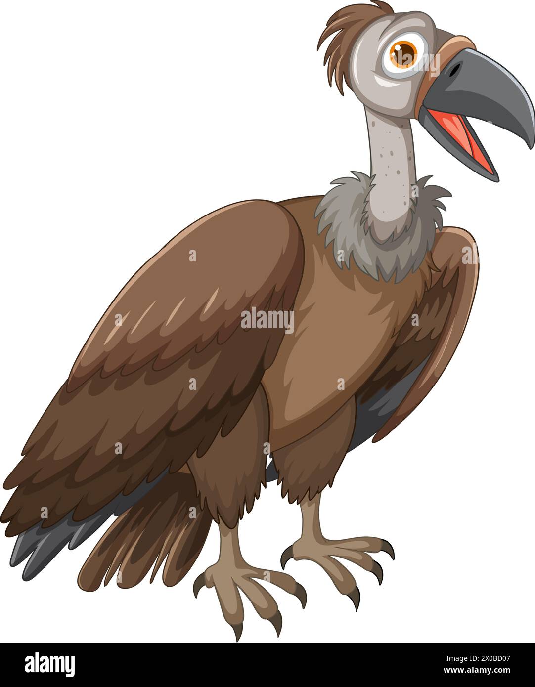 Colorful vector illustration of a cartoon vulture Stock Vector Image ...