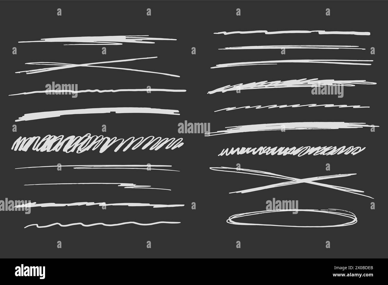 Chalk crayon underline collection Stock Vector Images - Alamy