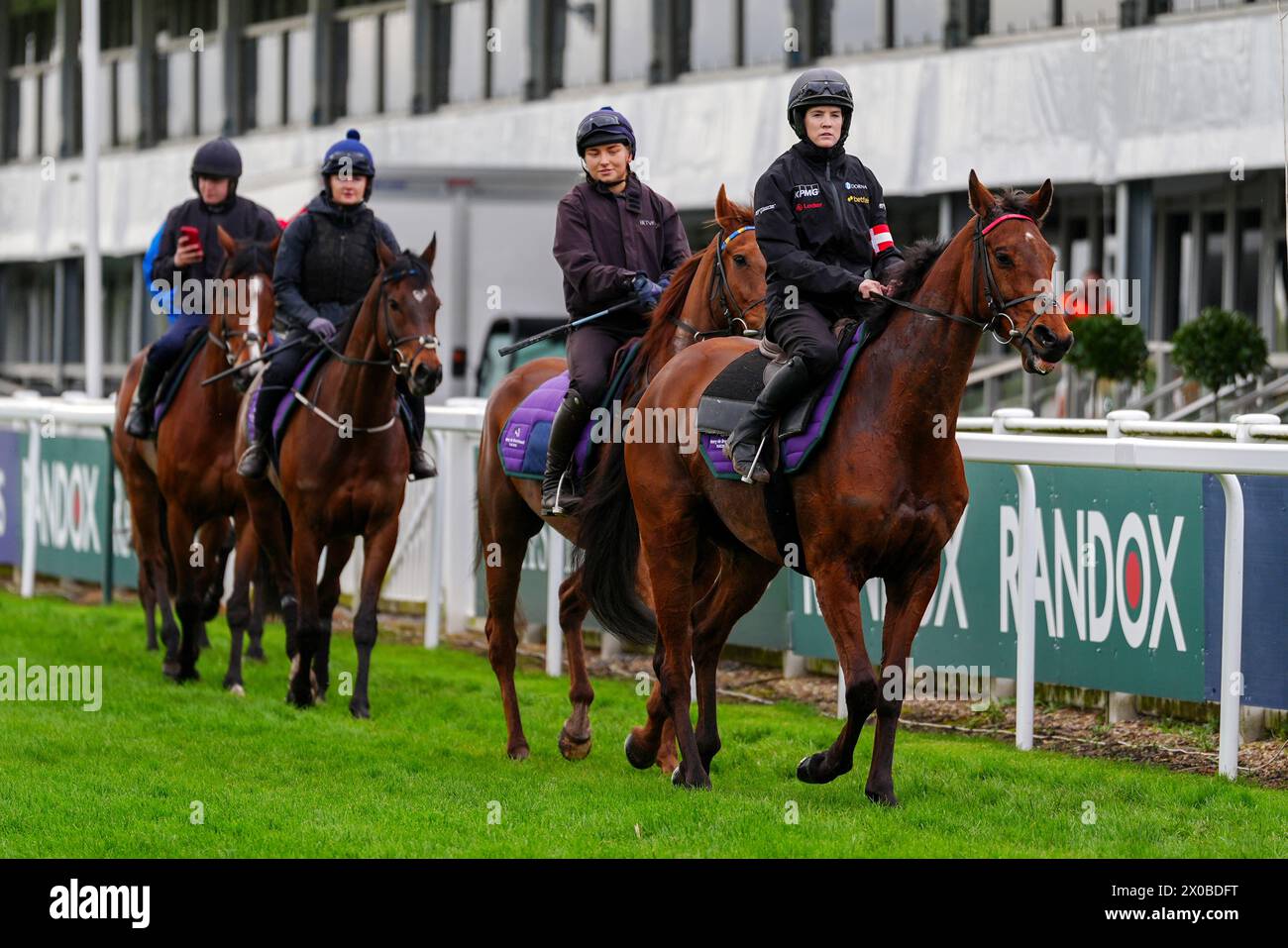 Jockey Rachael Blackmore and Bob Olinger on day one of the 2024 Randox ...