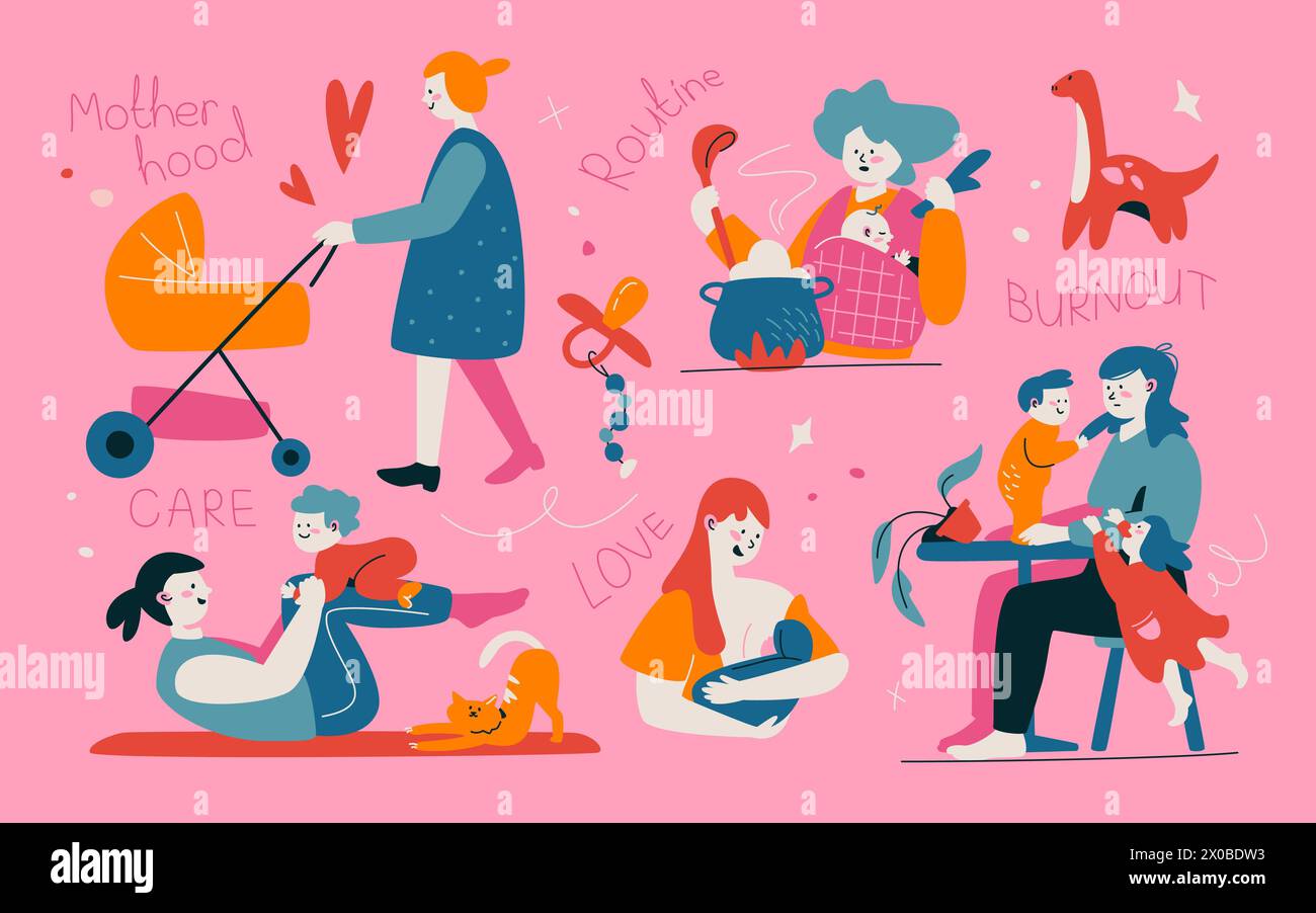 Parenthood - modern flat design style illustration Stock Vector Image ...