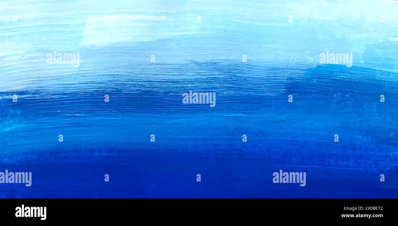 Acrylic white-blue texture background horizontal , brush strokes. Vector illustration Stock ...