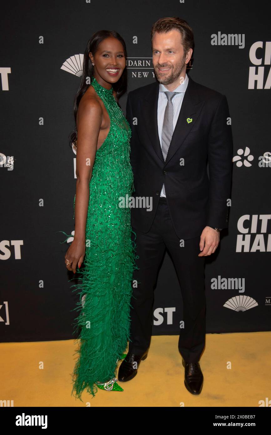 New York, United States. 10th Apr, 2024. (L-R) Ubah Hassan and Oliver ...