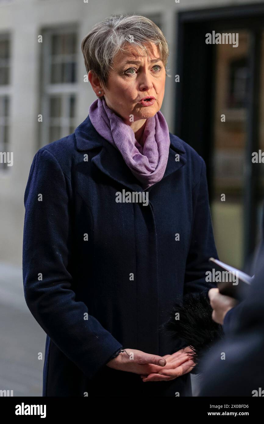 Yvette Cooper, MP, Shadow Home Secretary, Labour Party, speaking to ...
