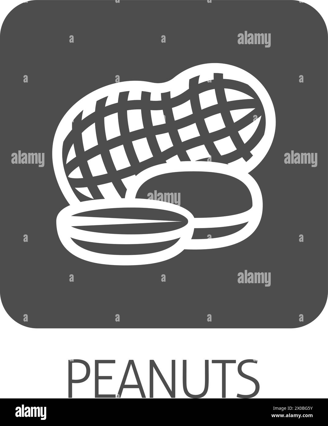 Peanut line icon nuts Cut Out Stock Images & Pictures - Alamy