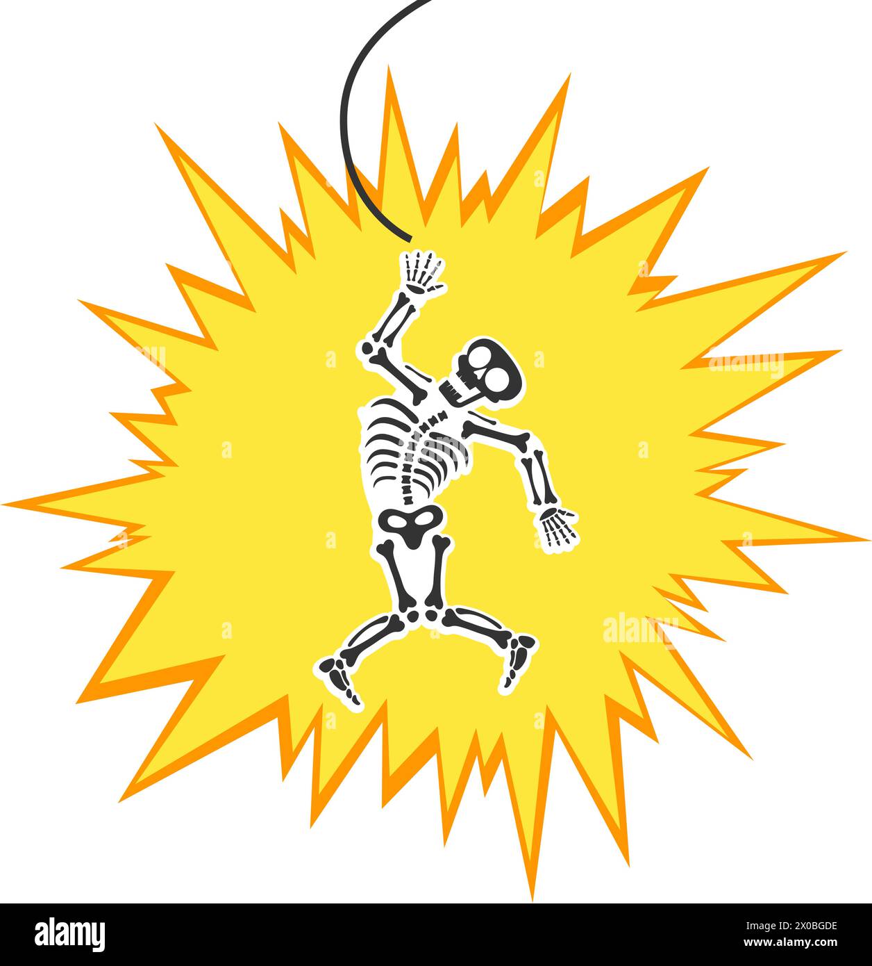 Skeleton electric shock by high voltage or lighting electrocuted ...