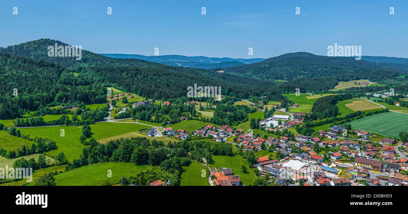 View of Bodenmais on the Großer Arber in the Bavarian Forest Stock ...