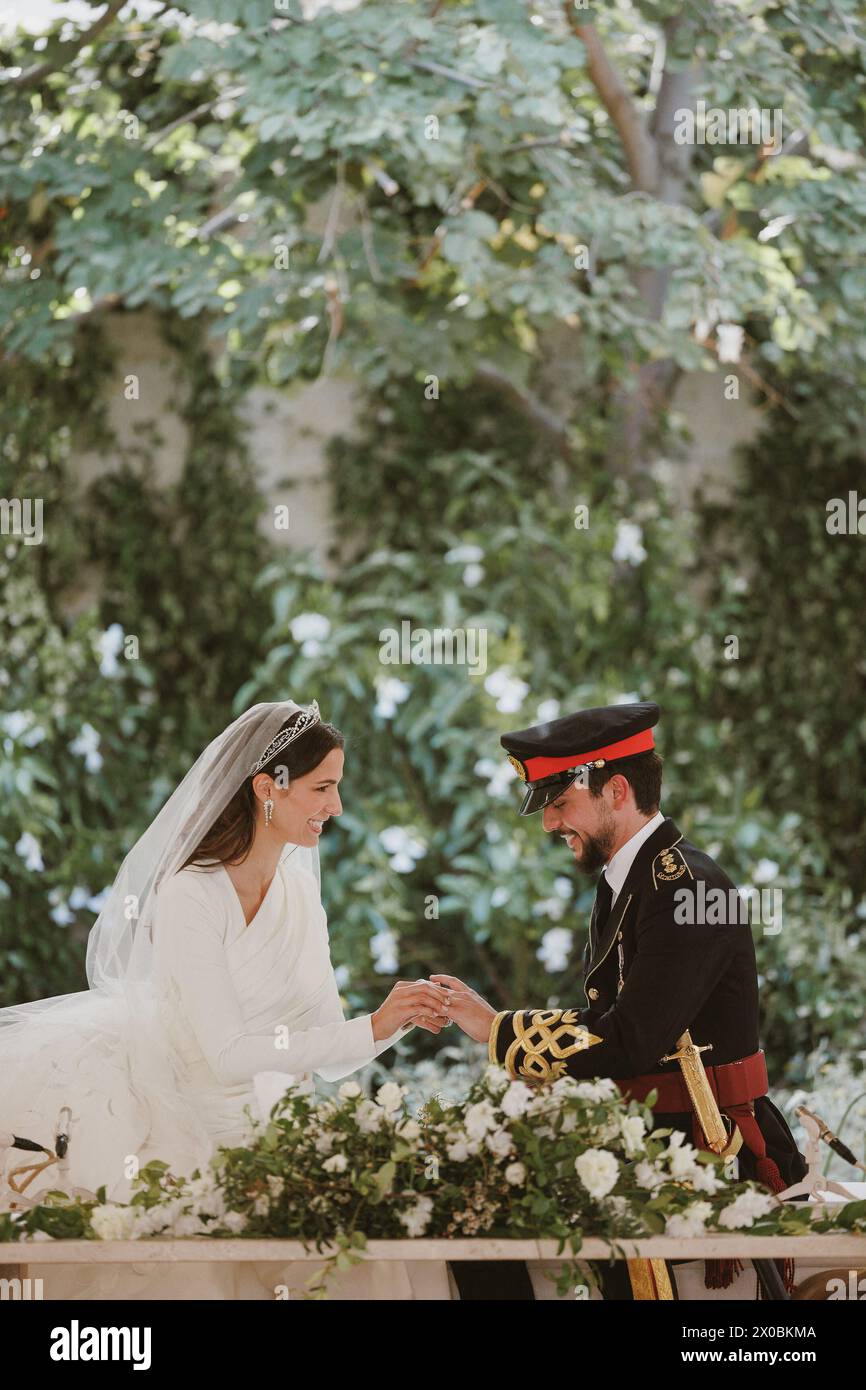 Amman, Jordan. 11th Apr, 2024. Crown Prince Hussein and Princess Rajwa ...
