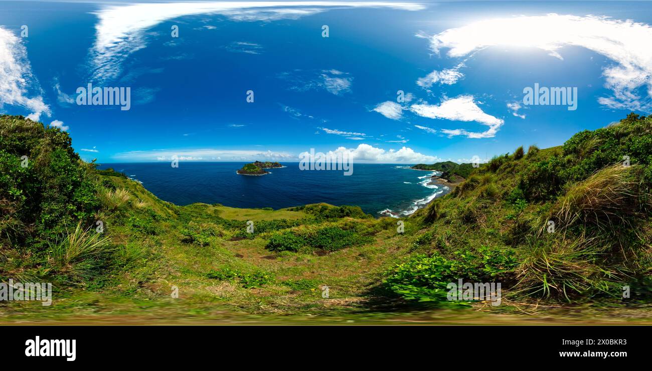 Island and blue ocean. Palaui island, Cape Engano, Dos Hermanas island ...