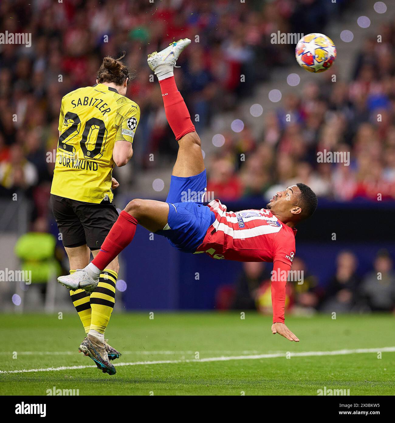 Madrid, Spain. 10th Apr, 2024. Samuel Dias Lino, known as Samu Lino (R ...