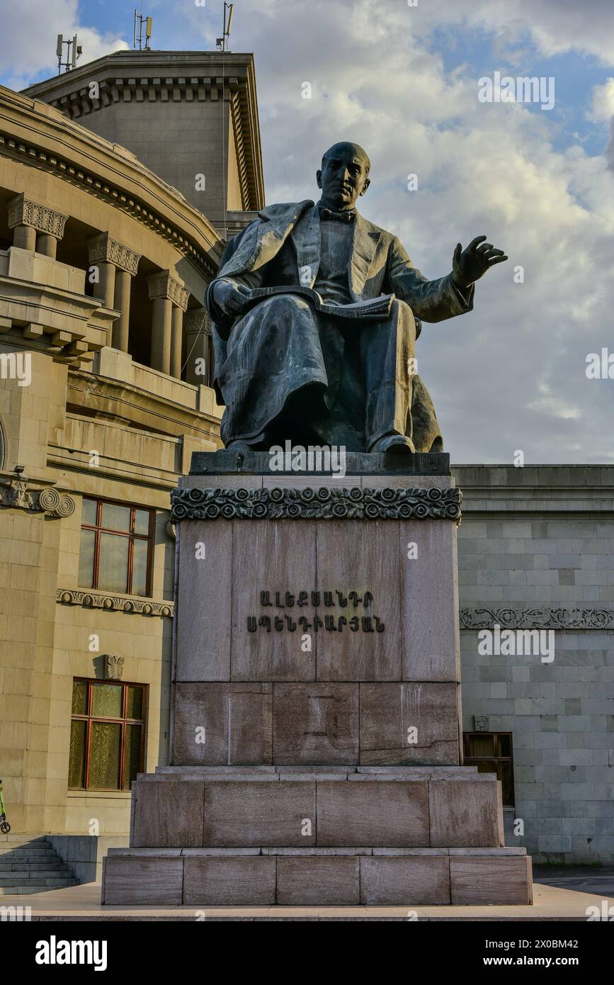 Bronze statue of Alexander Spendiaryan outside the rear entrance to the ...