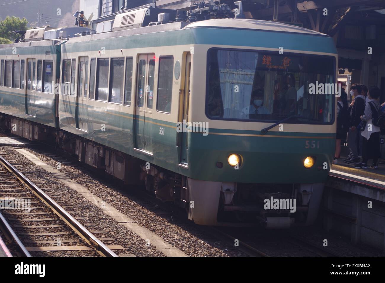 Enoden Train at Hase Station, Kamakura, Kanagawa Prefecture, Japan ...