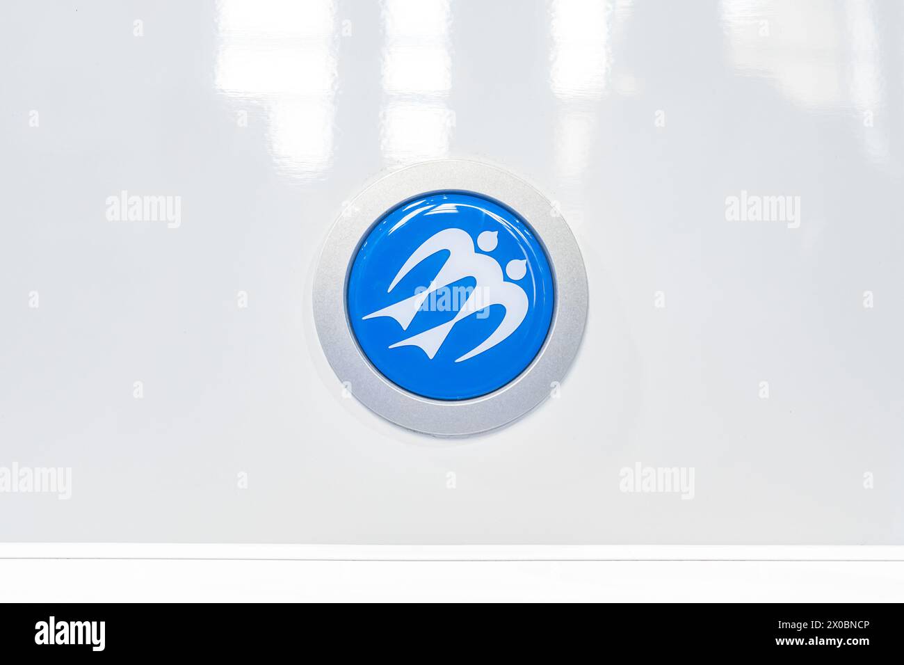 Duesseldorf Germany 01.09.2019 Logo of the caravan manufacturer Knaus ...
