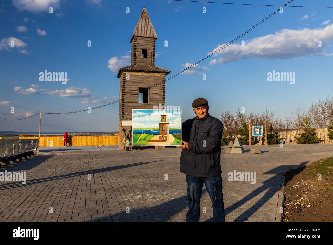 Tetyushi, Tatarstan, Russia - May 2, 2022: Four-deck cruise ship berth ...